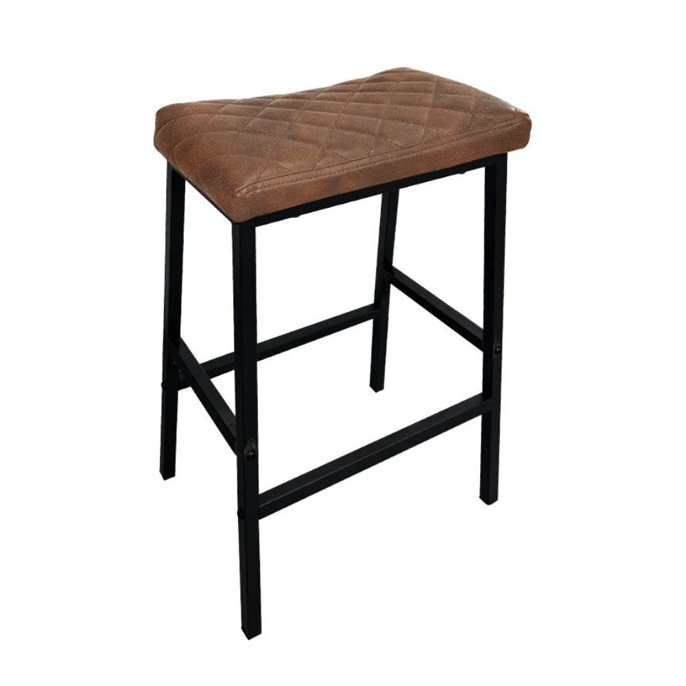 LUE BONA Set Of 4 Rex Bar Stools 25" No Back - Waterproof Diamond Stitch Stools, Heavy Duty ...